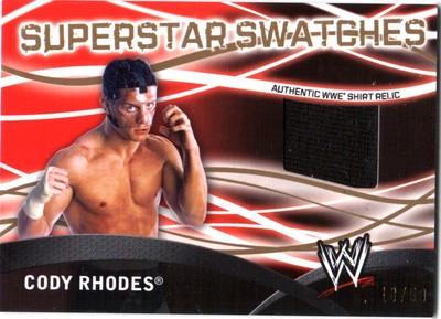 WWE Cody Rhodes GOLD Topps 2011 Superstar Swatches Event Used Relic ...
