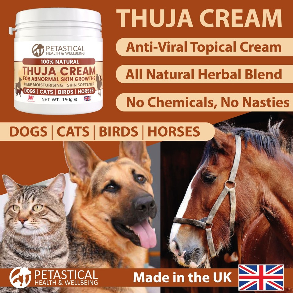 Thuja Cream Horse Dog Cat Bird Wart Remover Skin Tag Growths Itch ...