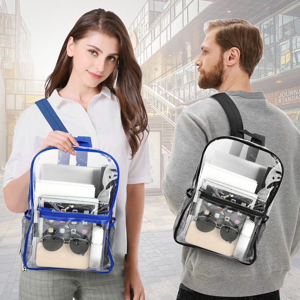Heavy Duty Clear Backpack Waterproof Transparent Sling Bag See Through ...