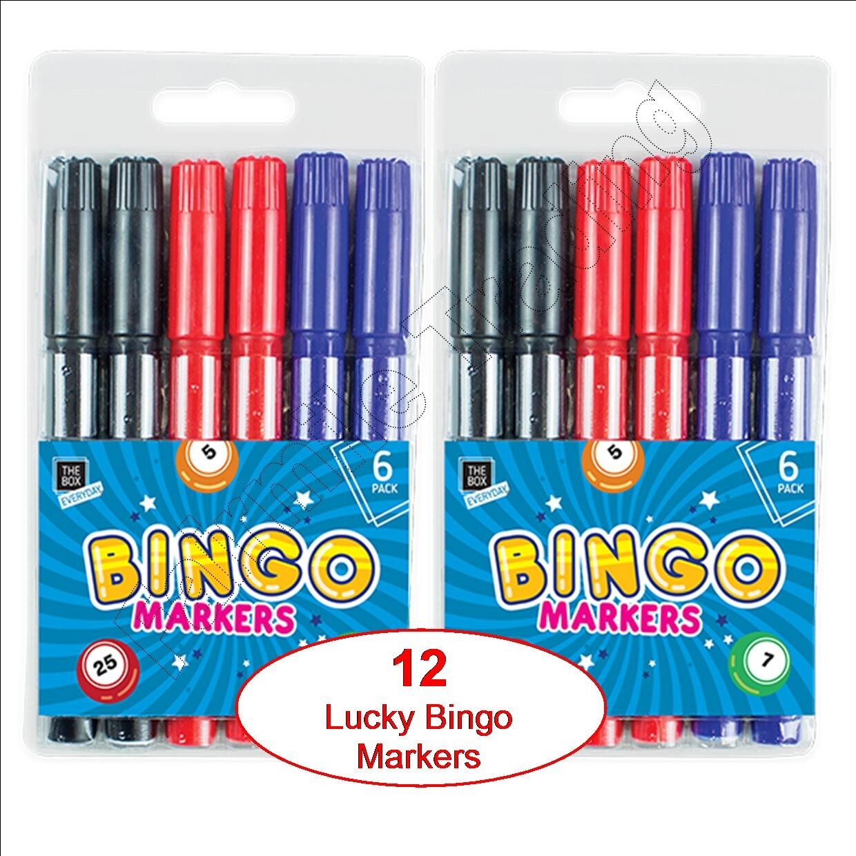 Bingo Marker Pens Mixed Colours Sponge Nib Non Drip Ink Dabbers Dabbing ...
