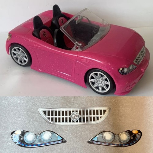 Barbie Pink Convertible Glitter Cruiser Car 2013 Headlight Grill ...