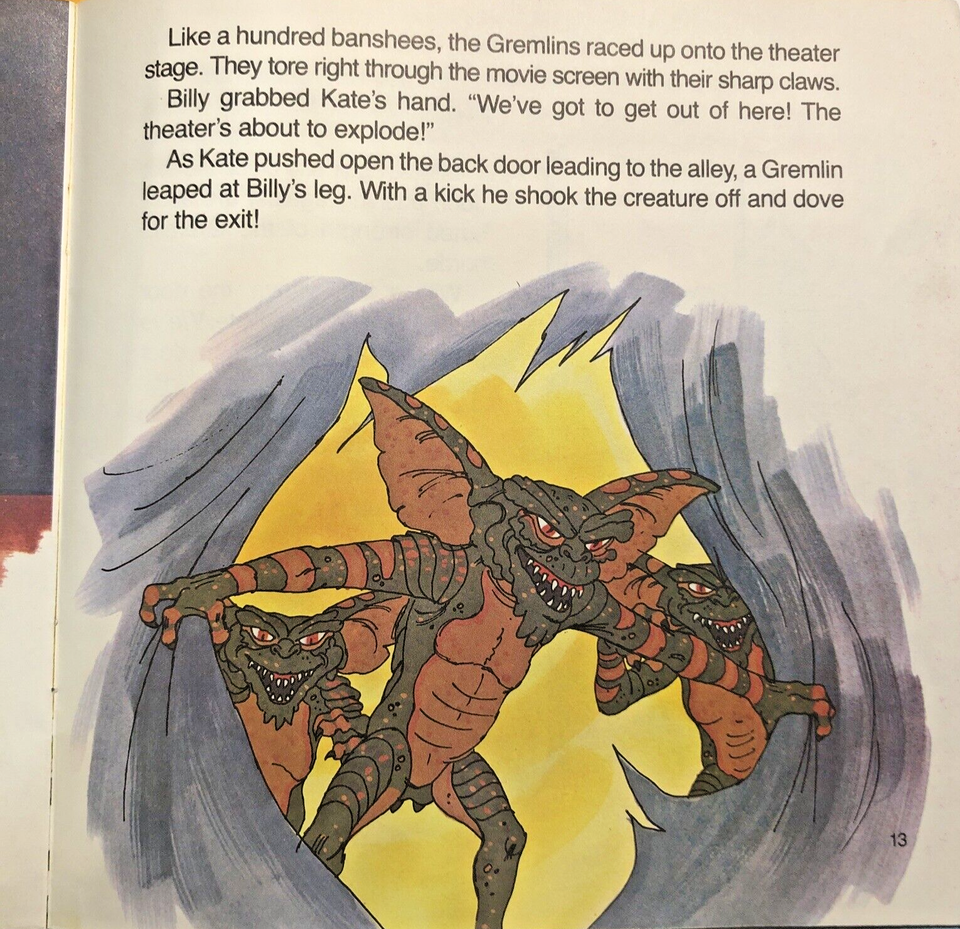 GREMLINS TRAPPED 7" 45rpm Vinyl Record Read-Along Book 1984 Warner Bros ...