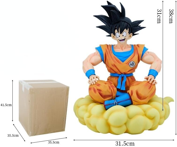 Large Anime Dragon Ball Son Goku Sit Nimbus Cloud Statue Figure Gift ...