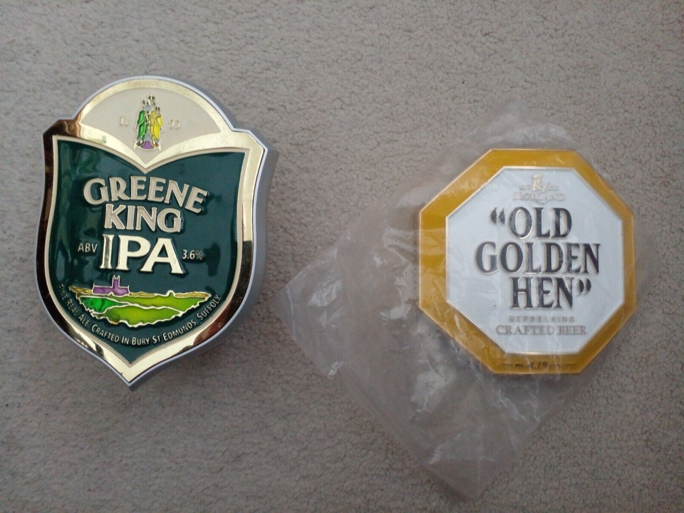 Beer Pump clip badges 2 metal clips PLUS ALL the remaining badges etc ...