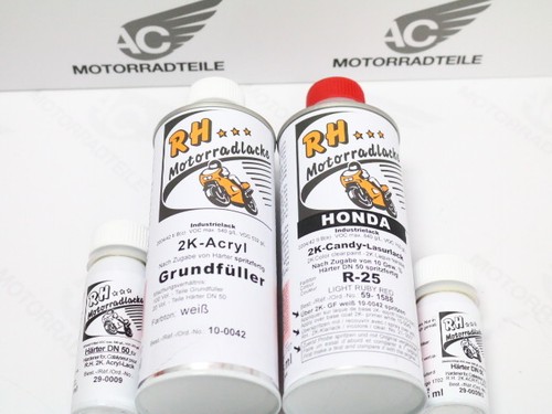 motorcycle color laque paint Light Ruby Red Rot R-25 Honda CB 125 250 ...