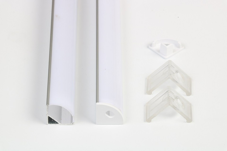 Led Strip Cover 1-20 Pcs 50cm Aluminium With Milky Cover - Profile For ...