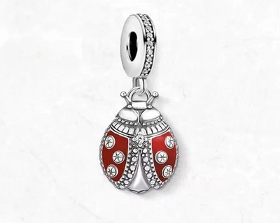 Lady Bird Lady Bug Beattle Red Insect Charm S925 Sterling Silver ...