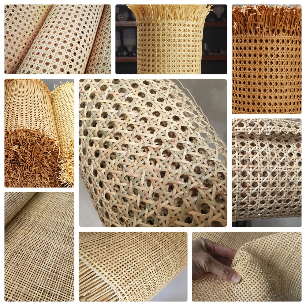 Natural Dried Rattan Woven Sheet Cane Webbing Material DIY Repair Chair ...