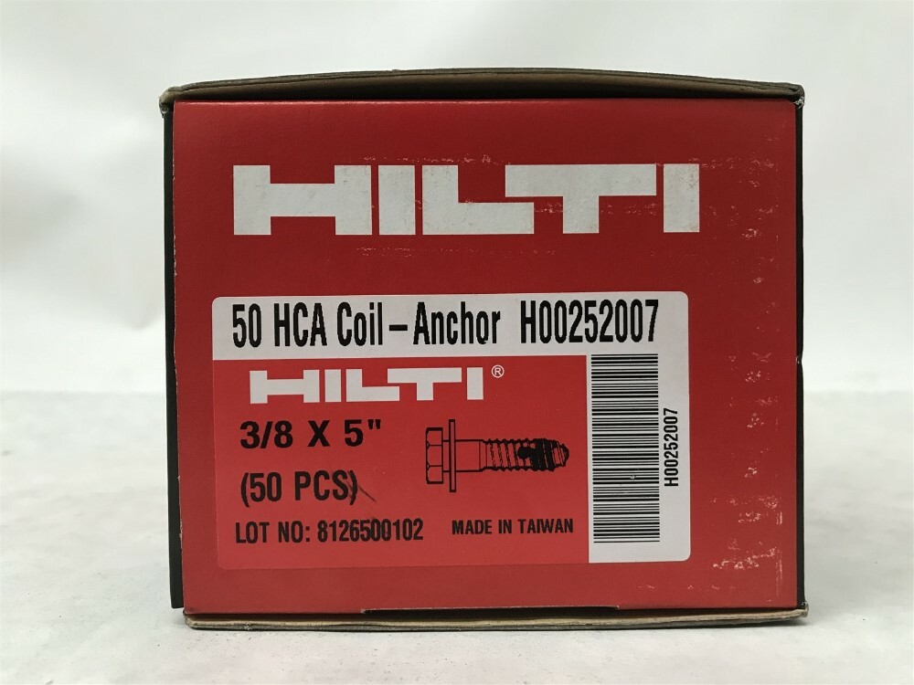 HILTI Coil Anchor H00252007 3/8 X 5" (50 pieces per box) | eBay