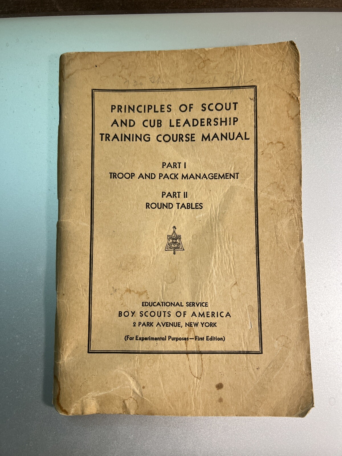Principles Of Scout and Cub Leadership Training Course Manual—First ...