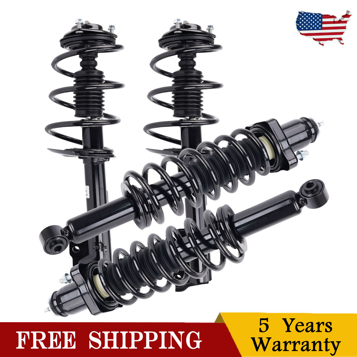 for 2007-2012 Dodge Caliber 2.0L 2.4L Front Rear Complete Struts Shock ...