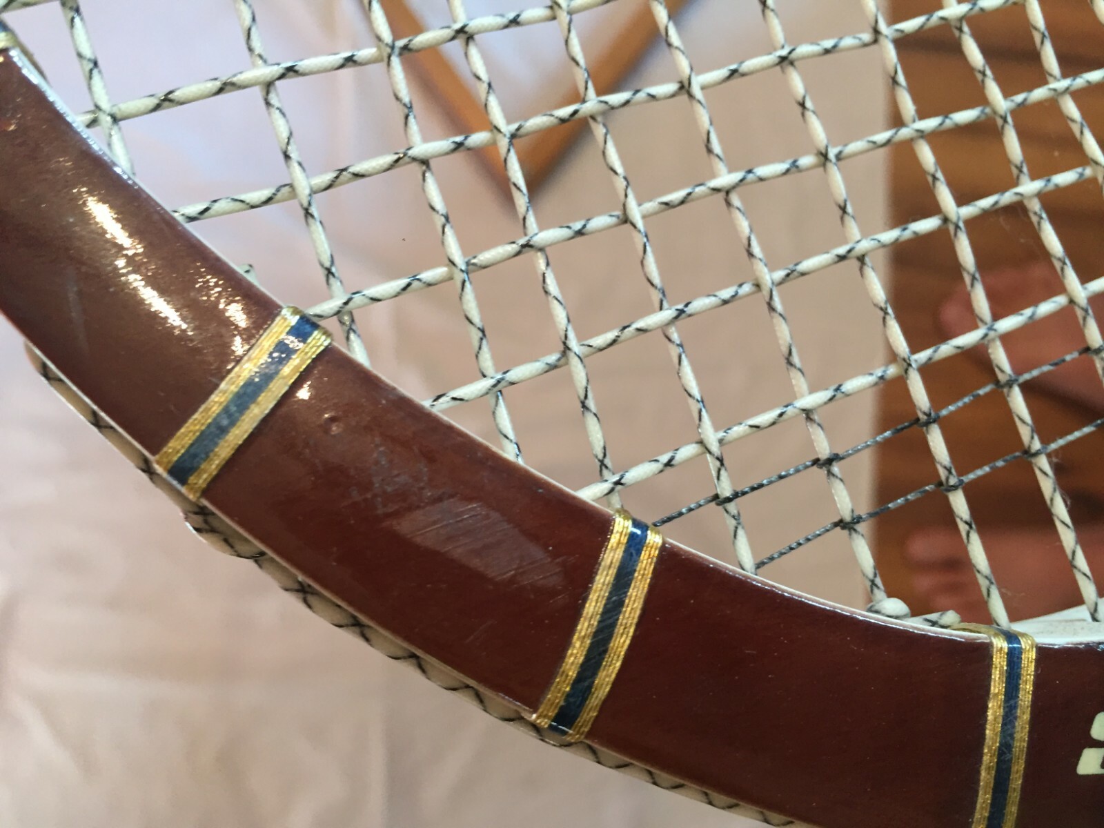 KEN ROSEWALL Tennis ~ Vintage Seamless Wooden Racquet With Wooden Press ...