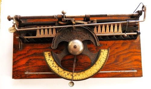 RARE-- POPE Mfg. Co. Pat. Oct. 12, 1886 " THE WORLD TYPEWRITER " PRICED ...