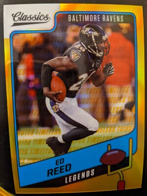 2021 Classics Ed Reed Legends Gold /60 Baltimore Ravens HOF Safety | eBay