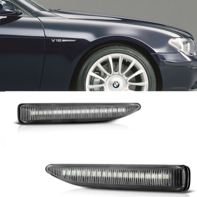 Dynamic LED Side Marker Turn Signal Lights 02-08 For BMW E65 E66 E67 7 ...