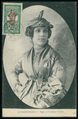 Martinica ethnic Creole Lady hairdo suit Maxi card 1913 maximum ...