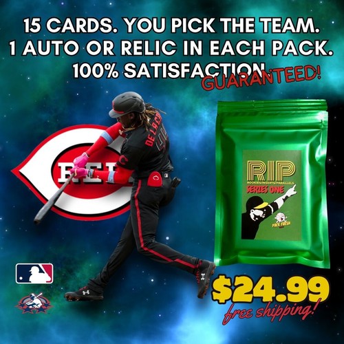 RIP Mystery Pack - CINCINNATI REDS! 15 cards, 1 guaranteed AUTO/RELIC!! | eBay