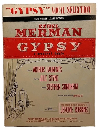 GYPSY Vocal Selection Music Book - Ethel Merman - Stephan Sondheim ...