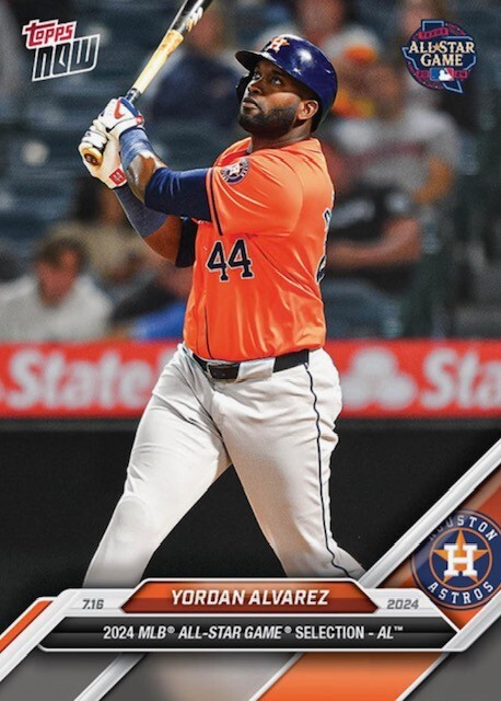 2024 TOPPS NOW MLB ALL-STAR CARD SET ONLY FOR HOUSTON ASTROS YORDAN ...