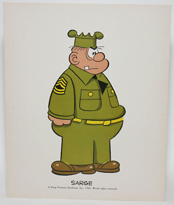 SARGE (BEETLE BAILY) Print 1965 King Features Syndicate Cartoon 8x10 ...