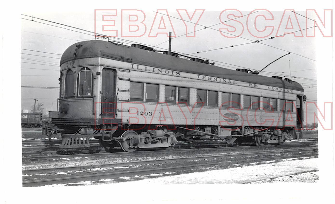 8H746 RP 1949 ILLINOIS TERMINAL RAILROAD CO CAR #1203 SPRINGFIELD | eBay