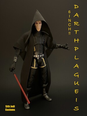 STAR WARS CUSTOM Legends Darth Plagueis Black Series 6 Inch SITH JEDI ...
