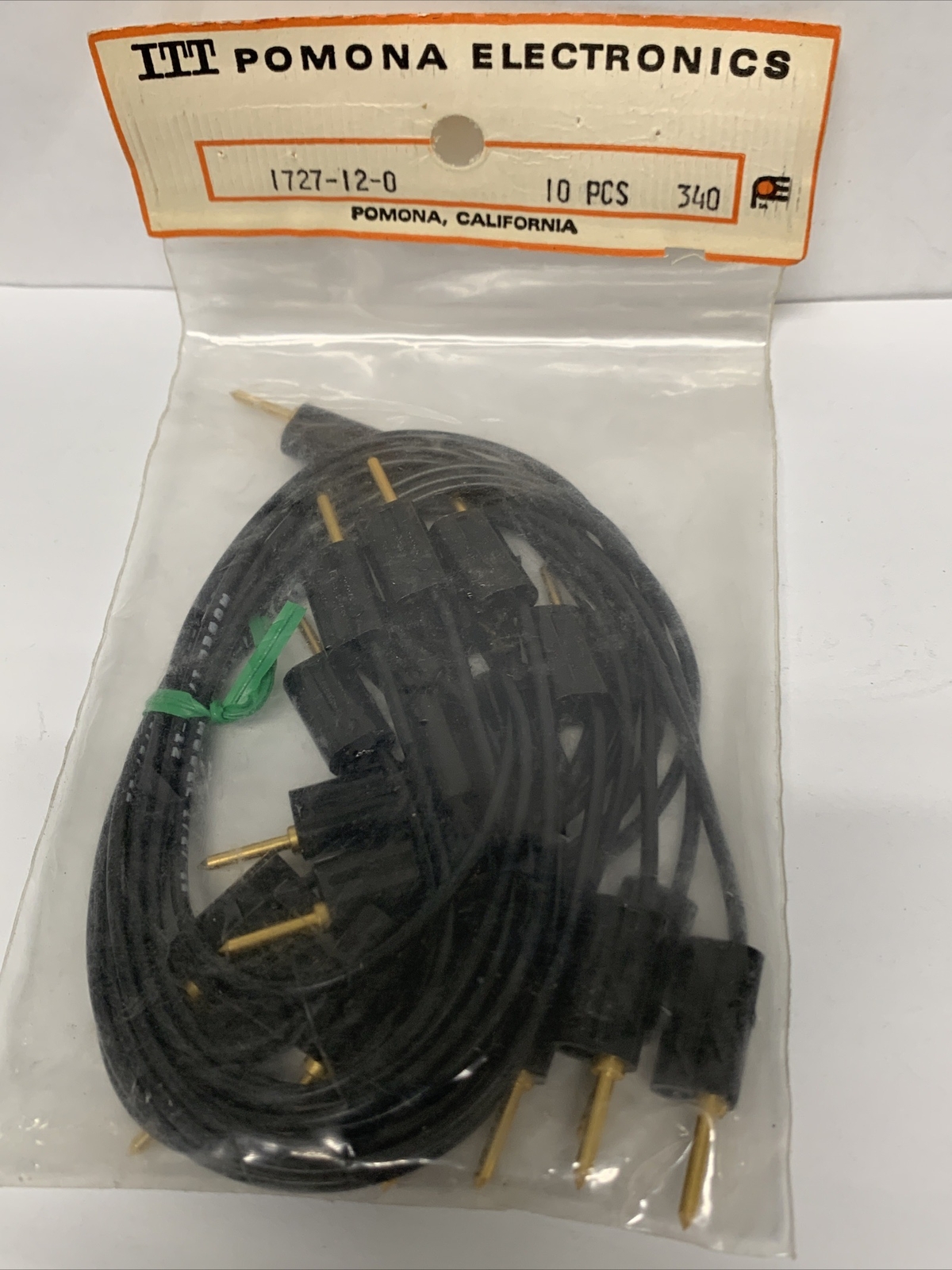 POMONA 1727-12-0 BLACK TEST LEAD POINT TO POINT 12" PATCH CORD NEW IN ...