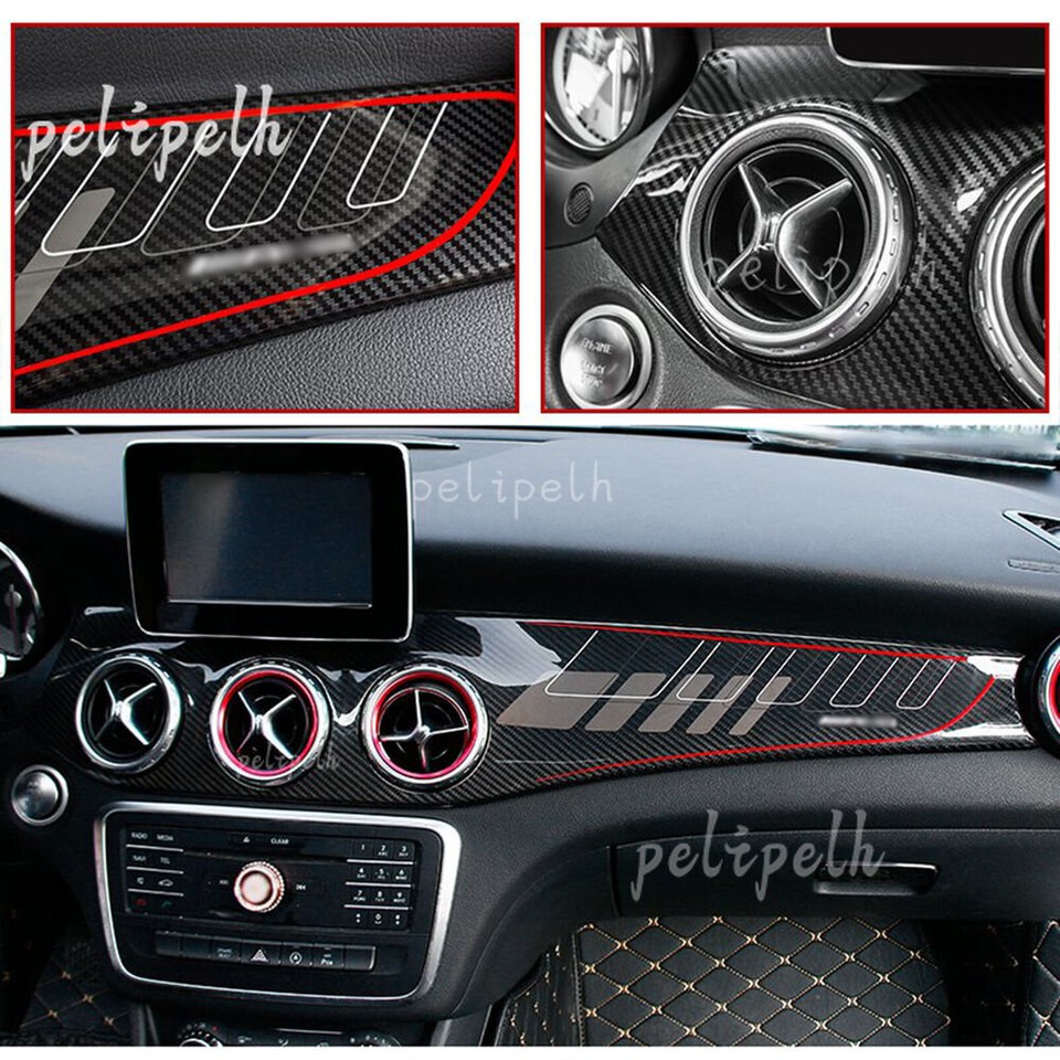 ABS Carbon Central Console Dashboard Panel Cover For Benz GLA CLA X156 ...