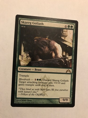 Skarrg Goliath x1 : MTG Magic Card NM Gatecrash (GTC) RARE, Green 9/9 ...