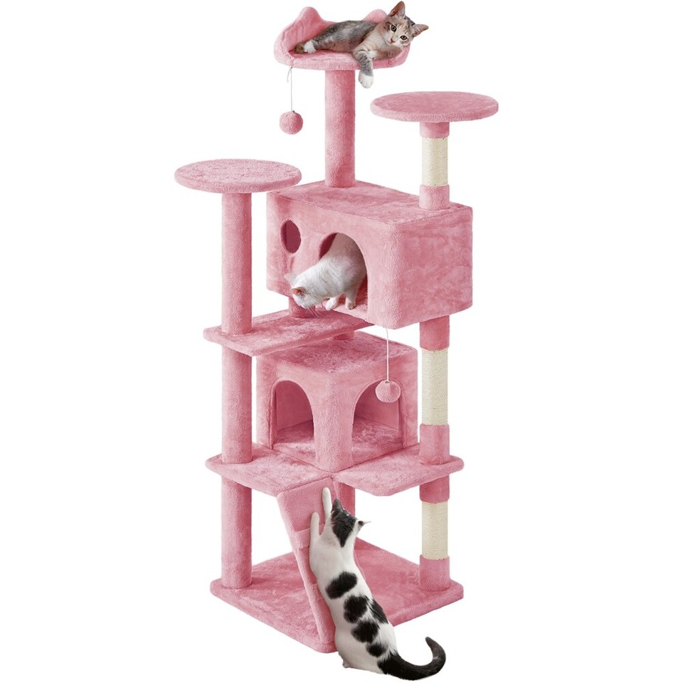 70in Multilevel Cat Tree Large Cat Towers Pet Play Activity Centers for ...