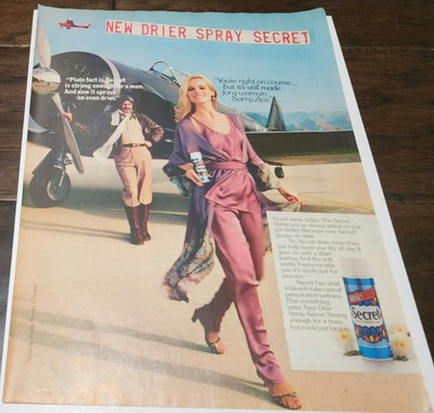 Vintage 1970's Secret Anti-Perspirant Drier Spray Magazine Print Ad | eBay