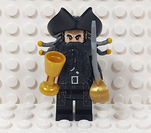 LEGO Pirates of the Caribbean Blackbeard Minifigure with Sword POC007 ...