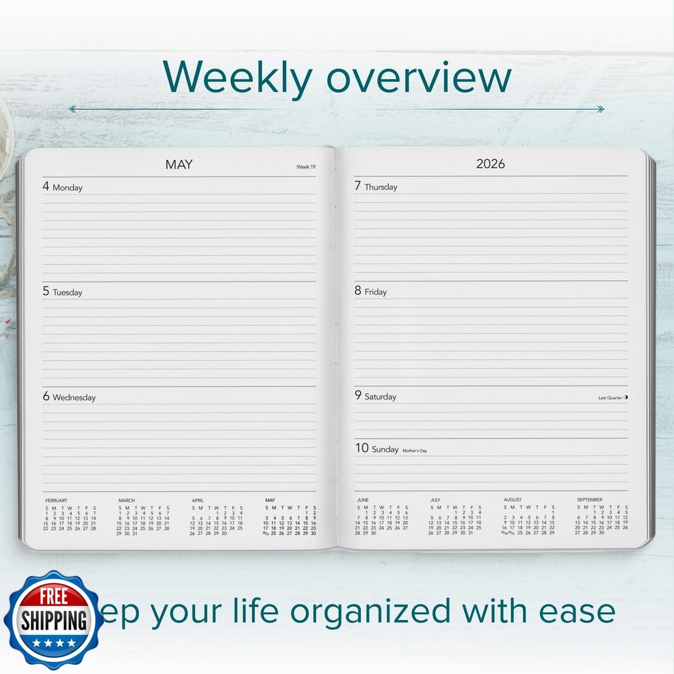 Harbor Large Weekly Monthly Planner 2025-2026 - Calendar Planner and ...