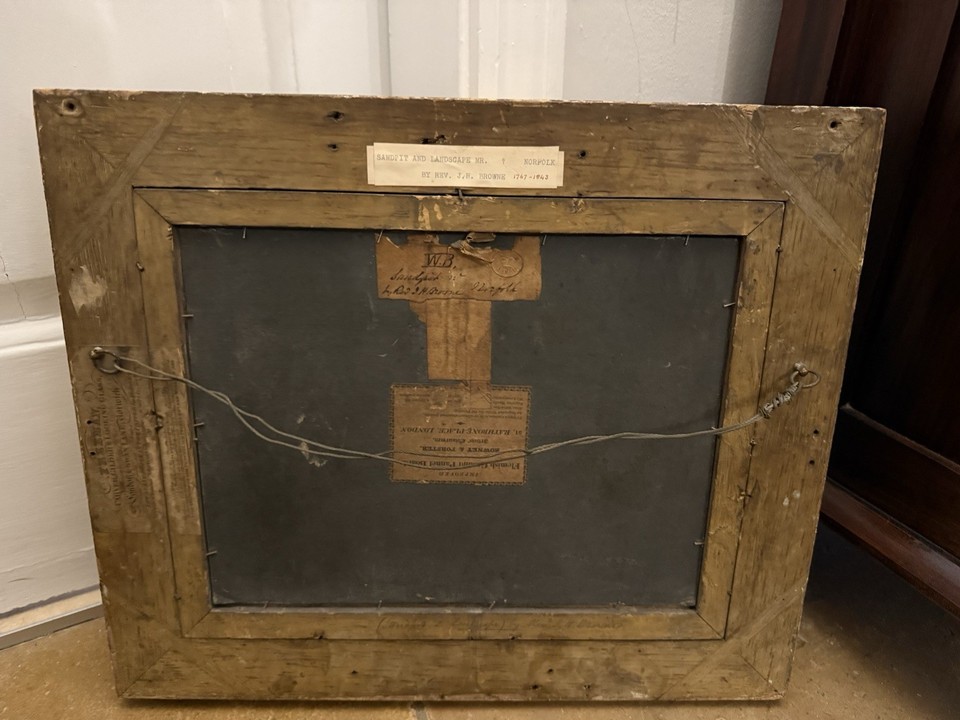 Very Fine Antique Georgian Oil On Board Painting Sand Pit Norfolk Revd ...