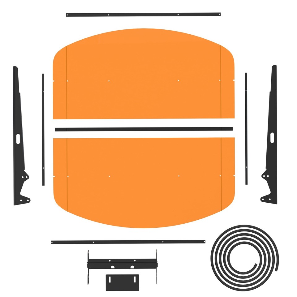 Orange Tractor Canopy for ROPS 53-3/8" X 53-3/8", Tractor Shade Canopy ...