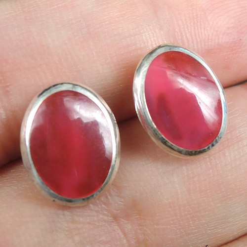 Boucles d'oreilles clous en argent sterling 925 coquille d'ormeau Paua ...