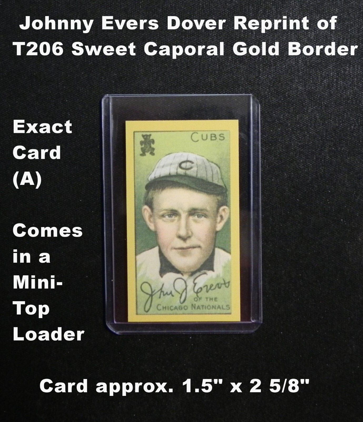 JOHNNY EVERS Dover Reprint of T206 Piedmont _ Card (A) in Mini-Top ...