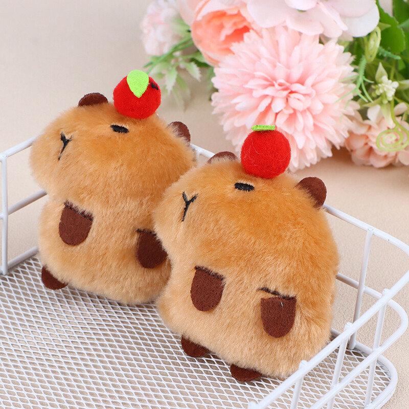 Kapibala Doll Squeaks Plush Pendant Bag Keychain Water Porpoise Doll ...