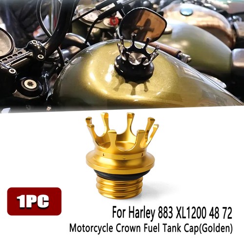 1pc Gold Petrol Gas Fuel Tank Cap For Harley Softail 2000-2017 Road ...
