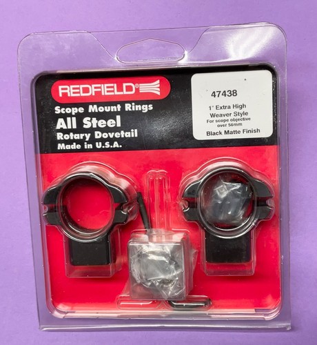 REDFIELD SCOPE Mount RINGS ROTARY DOVETAIL 1 " Extra High - Over 56MM ...
