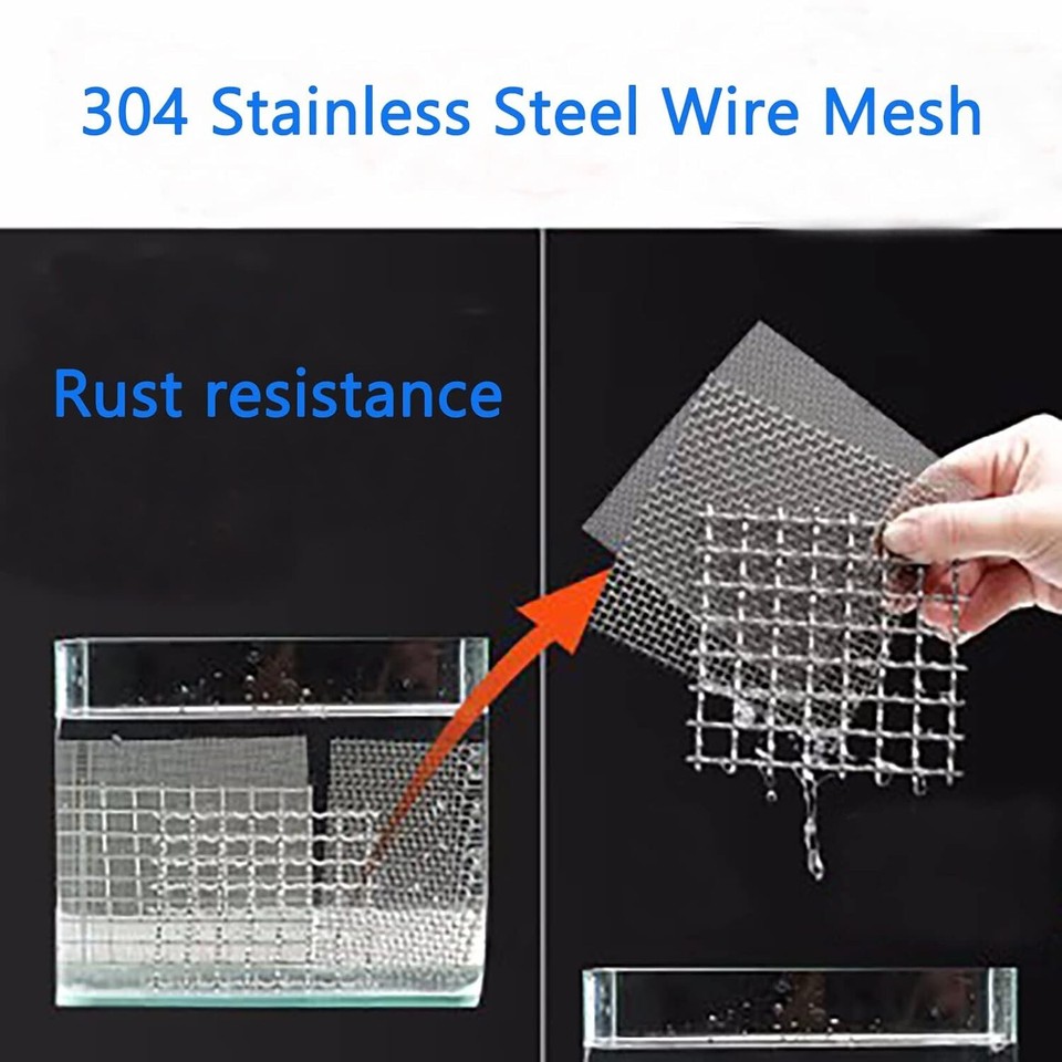 Stainless Steel Woven Wire Mesh 5 Mesh 11"X14"Hard and Heat Resisting ...