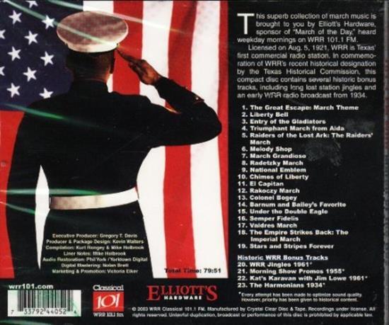 March of the Day - Music CD - - - WRR Records - Very Good - Audio CD ...