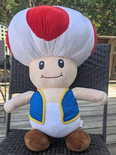 Large 22" Super Mario TOAD Nintendo Good Stuff Plush Stuffed Toy 2017 ...