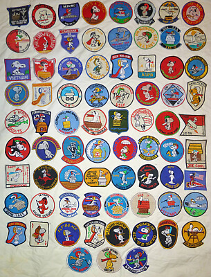 Lot of 75 Vintage Snoopy Patch / Patches – USAF, , Recon, Aviation ...