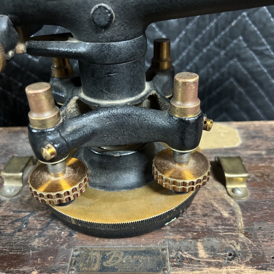 Antique Transit Level CL Berger & Sons Boston Mass With Case | eBay