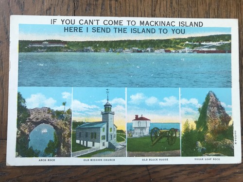 Here I Send the Island to You Mackinac Island Michigan Postcard | eBay
