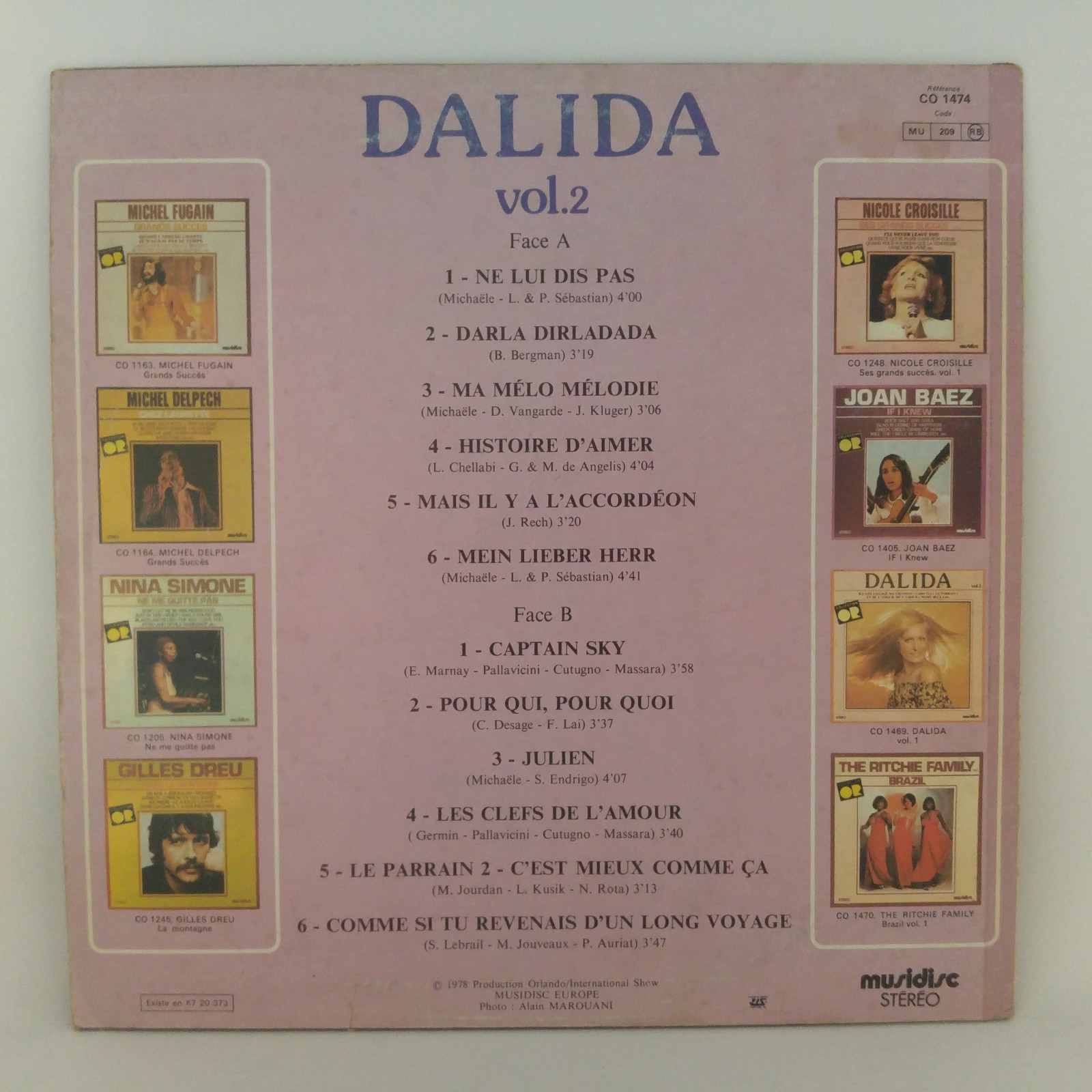 Dalida ‎– Dalida Vol. 2 - Collection Or – Vinyl, LP, Compilation - France 1978 | eBay