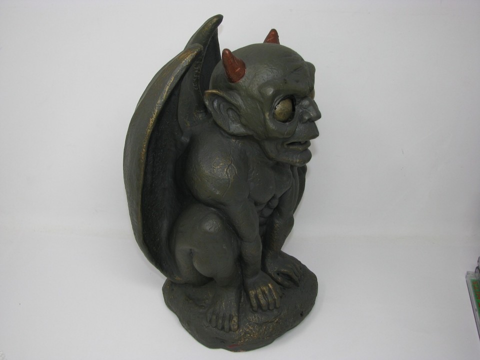 11” Animated Gargoyle Halloween Motion Sound Activated Prop Decor Magic ...
