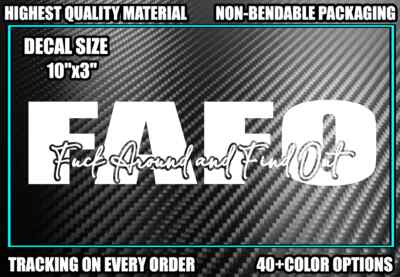 FAFO F Around And Find Out 10" Vinyl Decal Sticker Hated Diesel Truck ...