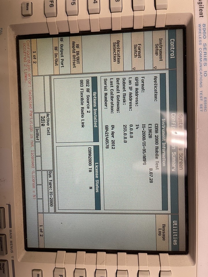 HP Agilent Keysight E5515C 8960 Series Wireless Test Set Opt 002 and ...